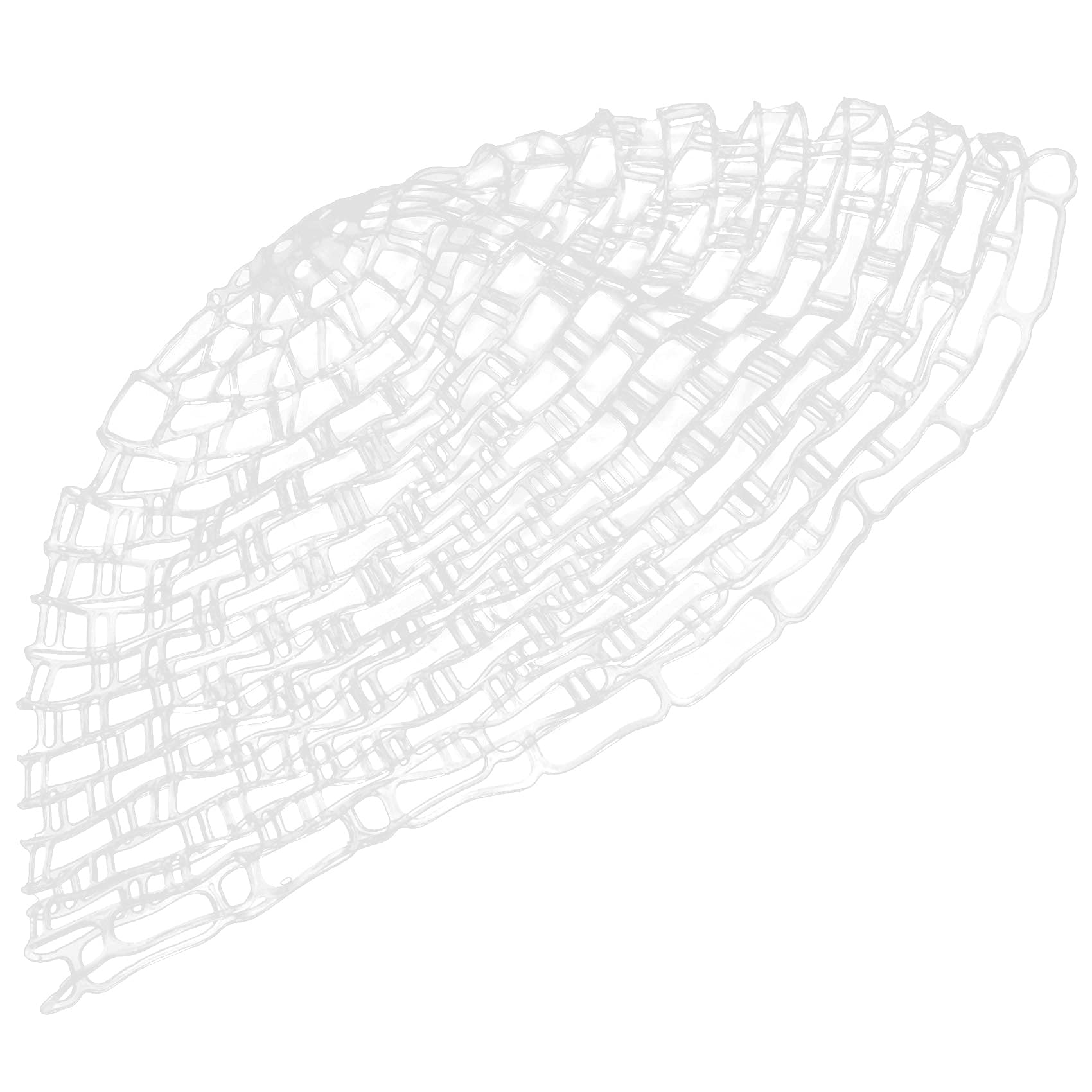 QONIA 47 Inch Clear Rubber Replacement Net Replacement Bag for Fly Fishing Landing Net Fishing Tackles