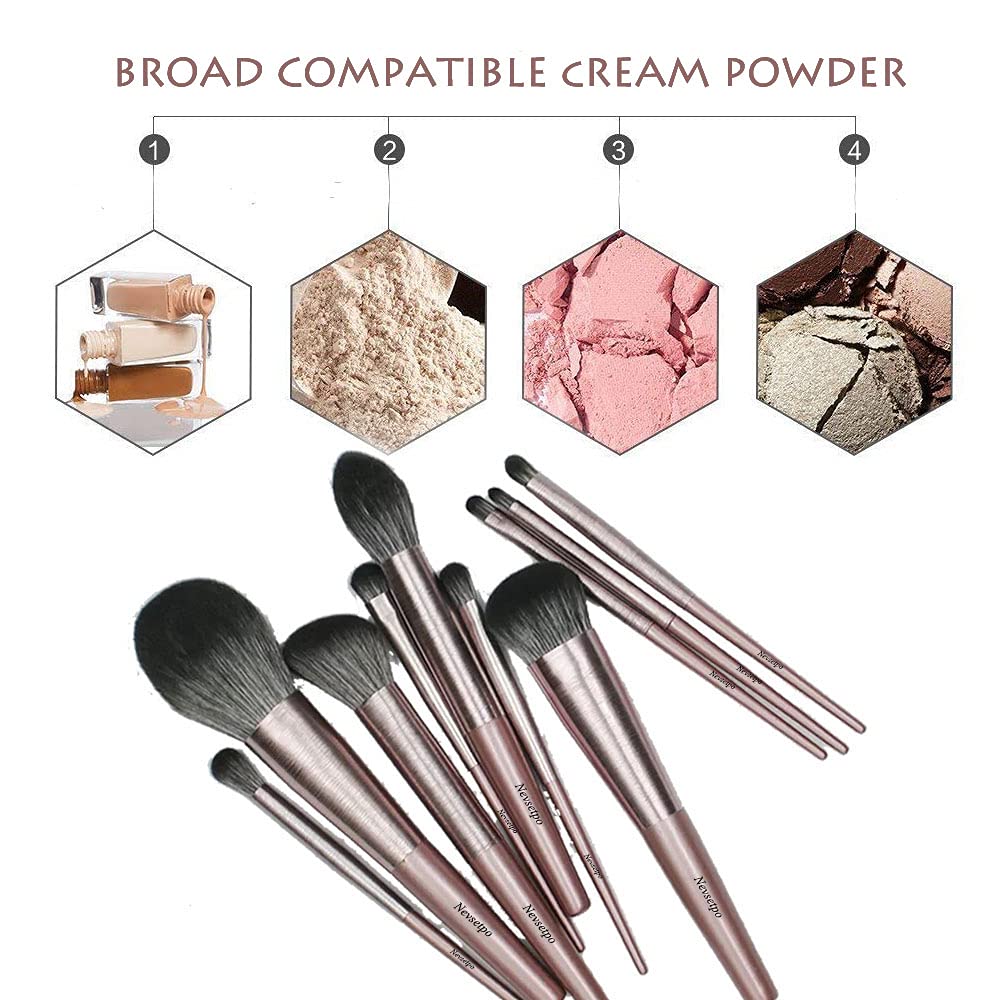 NEVSETPO Quality Makeup Brushes Professional Premium Cosmetic Brush Set for Eye Shadow Foundation Blush Lip Powder Liquid Cream Blending Brushes Loved By Makeup-Artist