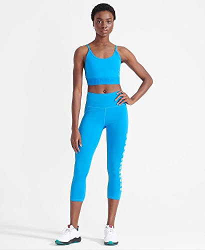 Superdry Womens Training Essential Capri Leggings Vibrant Blue Size 12