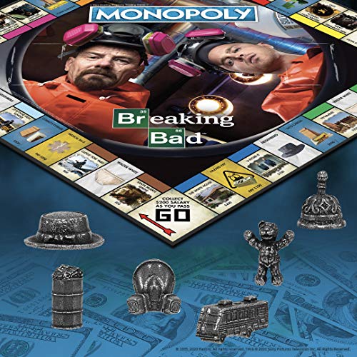 Monopoly Breaking Bad | Based on AMC's Breaking Bad Show | Collectible Monopoly Game Featuring Familiar Locations and Iconic Moments