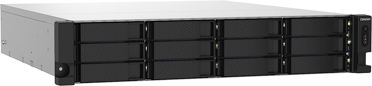 QNAP TS-1232PXU-RP-4G 12 Bay High-speed SMB Rackmount NAS with two 10GbE and 2.5GbE Ports, Redundant PSU