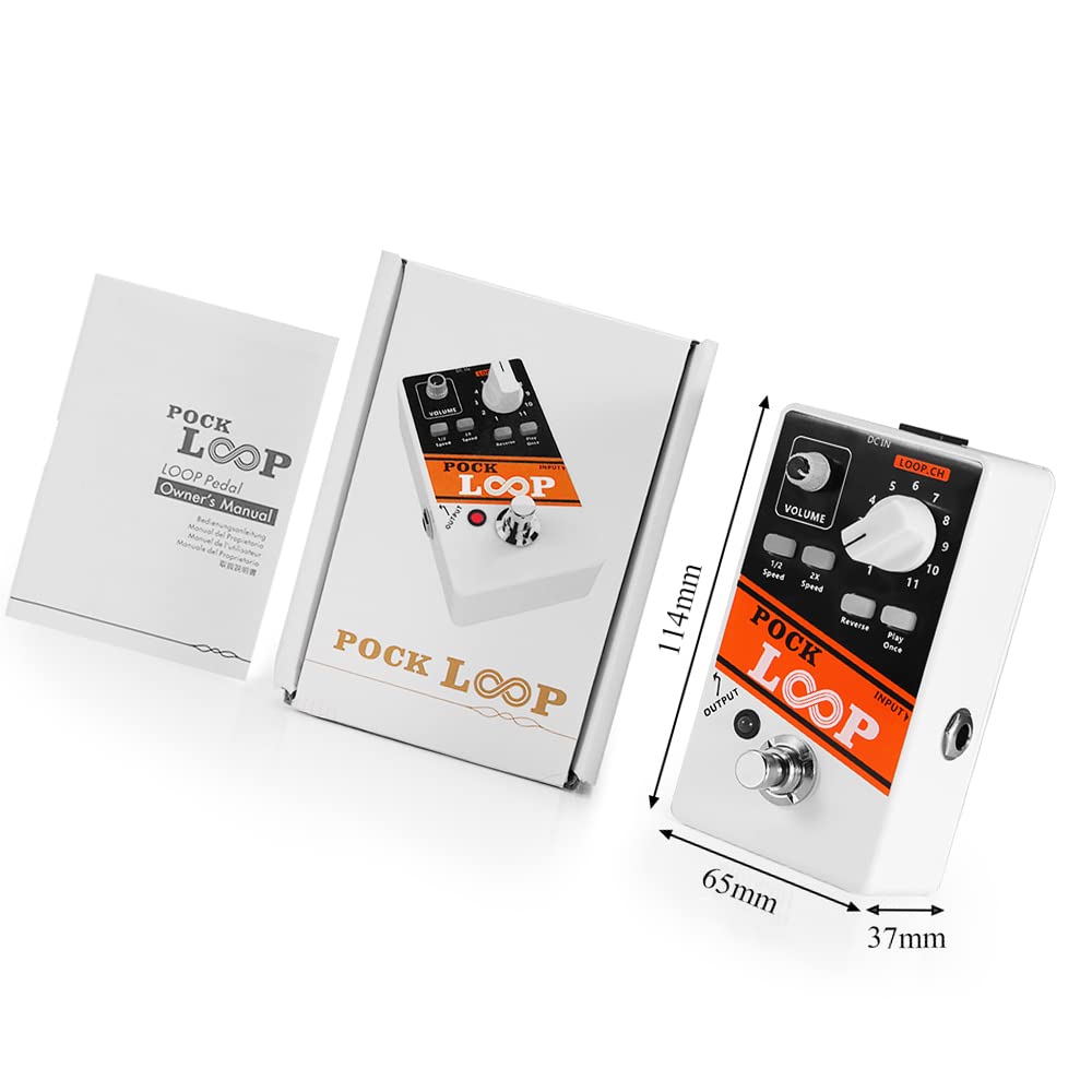 summina Looper Guitar Effect Pedal 11 Loopers Max.330mins Recording Time Supports 1/2 & 2X Speed Playback Reverse Functions True Bypass