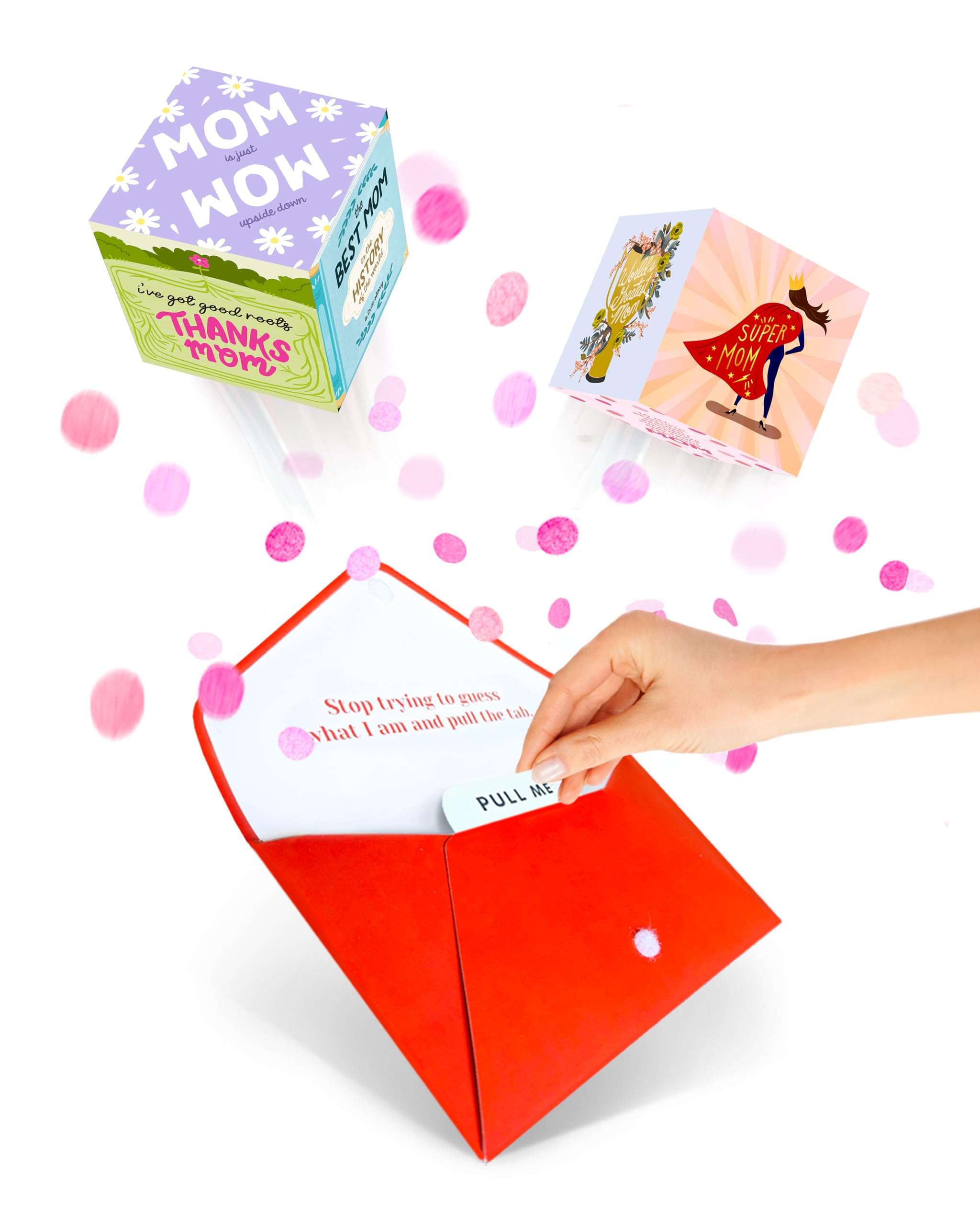 Make It Mine PopBox The Original Birthday Confetti Popping Card Text Message Funny Naughty Classic - Surprise Greeting Card With 2 Photo Cubes Unique Trendy Gift Exploding Confetti Card