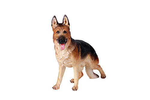 Pacific Giftware Realistic Guardian German Shepherd Dog Glass Eyes Resin Figurine Home Decor