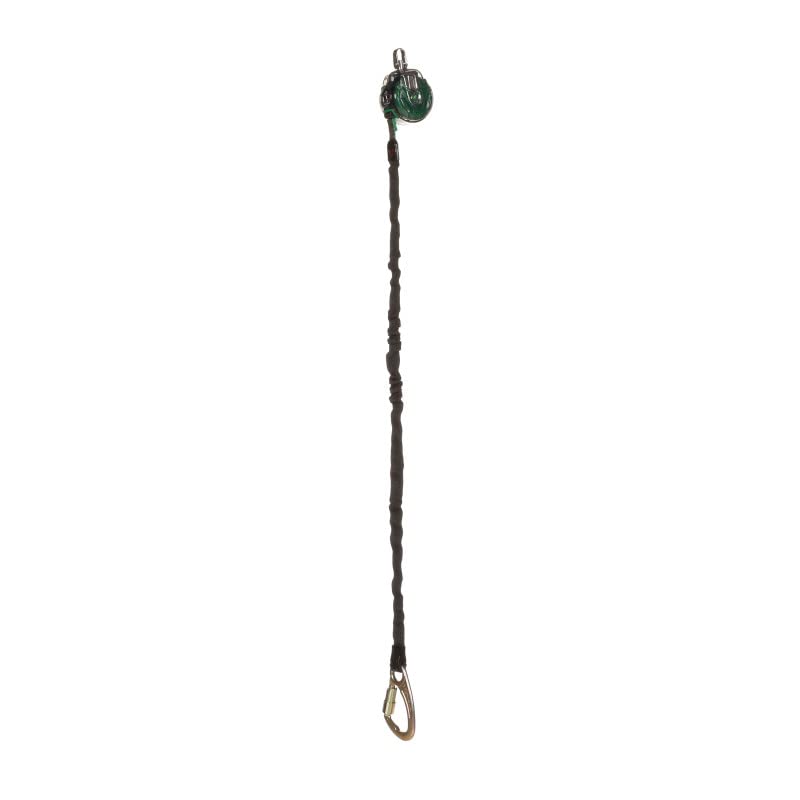 MSA 63041-00A V-TEC Mini Personal Fall Limiter - 9' (2.7m), Tie-Back, FP5K Snaphook Anchorage Connection, Steel Carabiner Harness Connection, Retractable Web Lanyard