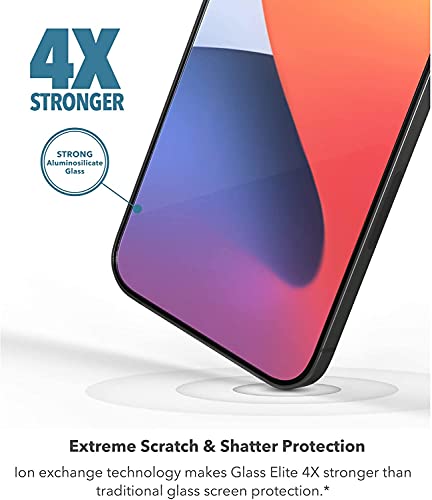 ZAGG InvisibleShield Glass Elite Screen Protector for iPhone 12, iPhone 12 Pro, iPhone 11 and iPhone XR – Strongest Tempered Glass, Smudge-Free ClearPrint, Extreme Shatter, Impact, Scratch Protection