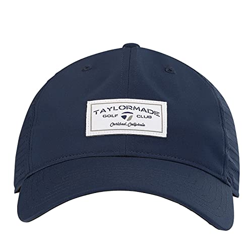 TaylorMade Golf TAYLOR MADE mens Perforamce Lite Patch Hat, Navy, Medium