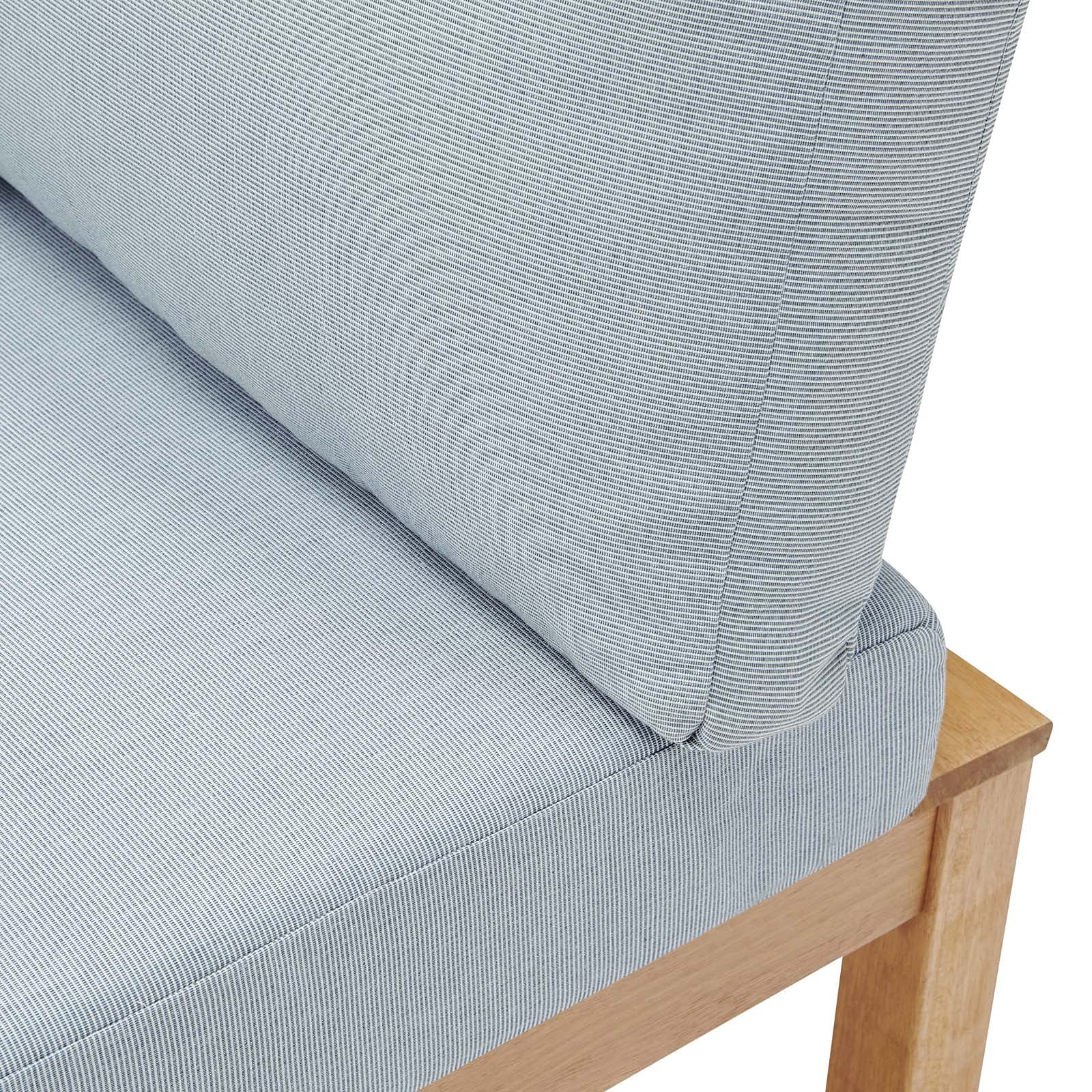 Modway EEI-3694-NAT-LBU Freeport Corner Chair, Natural Light Blue