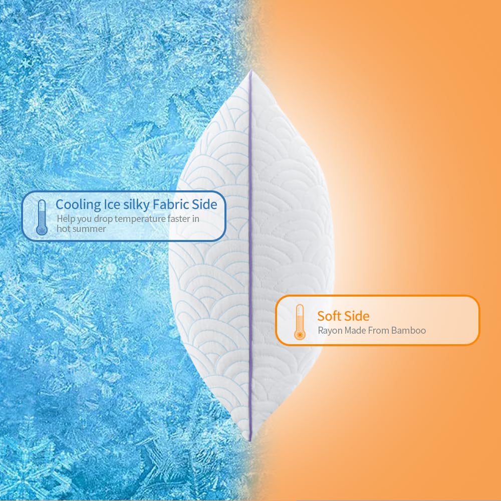 MOLCLCUY Body Pillow for Adults Pillows for Sleeping Shredded Memory Foam Cooling Pillow Cover Body Pillows