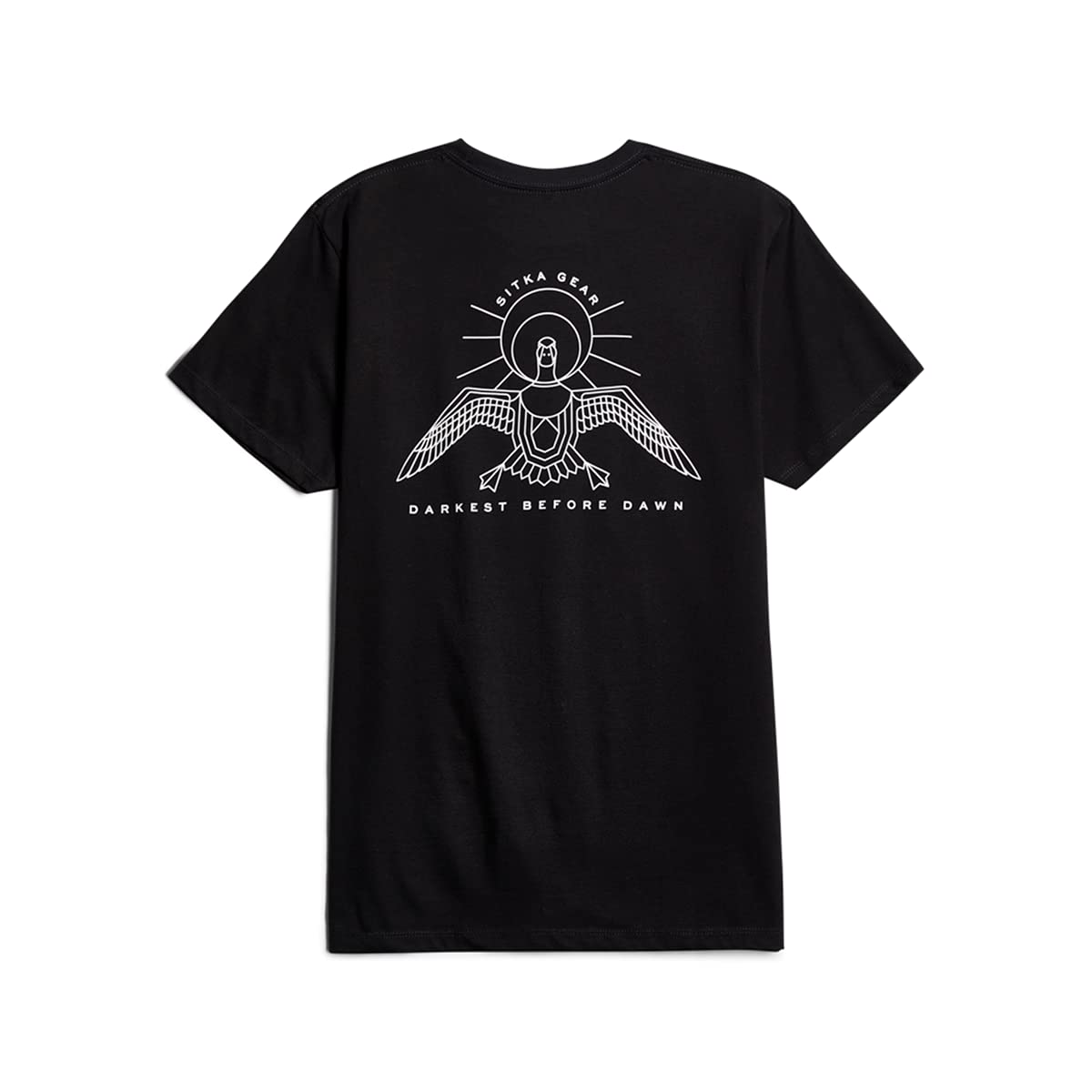 SITKA Gear Men's Lightweight Pima Cotton Darkest Before Dawn Tee Shirt, Sitka Black, X-Large