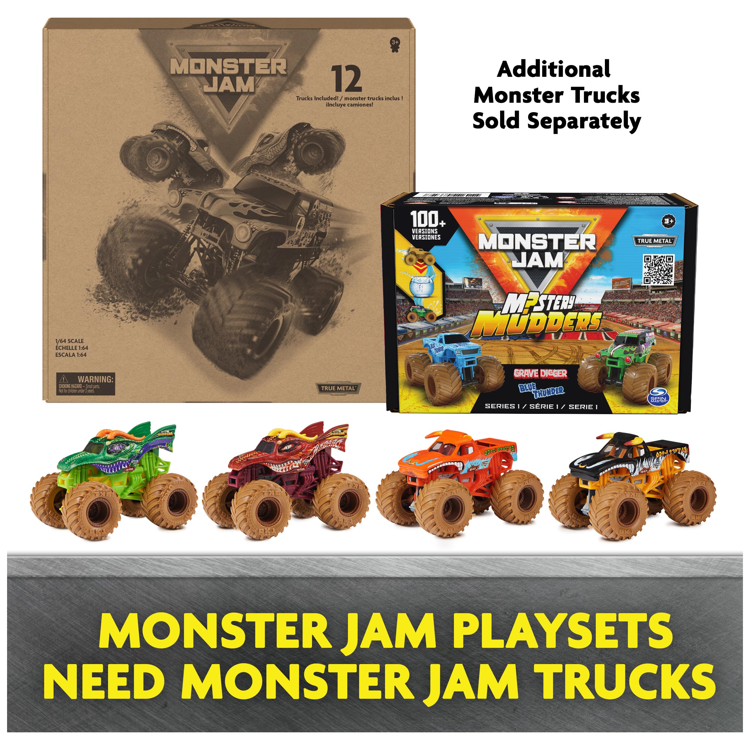 Monster Jam, Official Max-D Break Free Playset with Exclusive 1:64 Scale Max-D Die-Cast Monster Truck