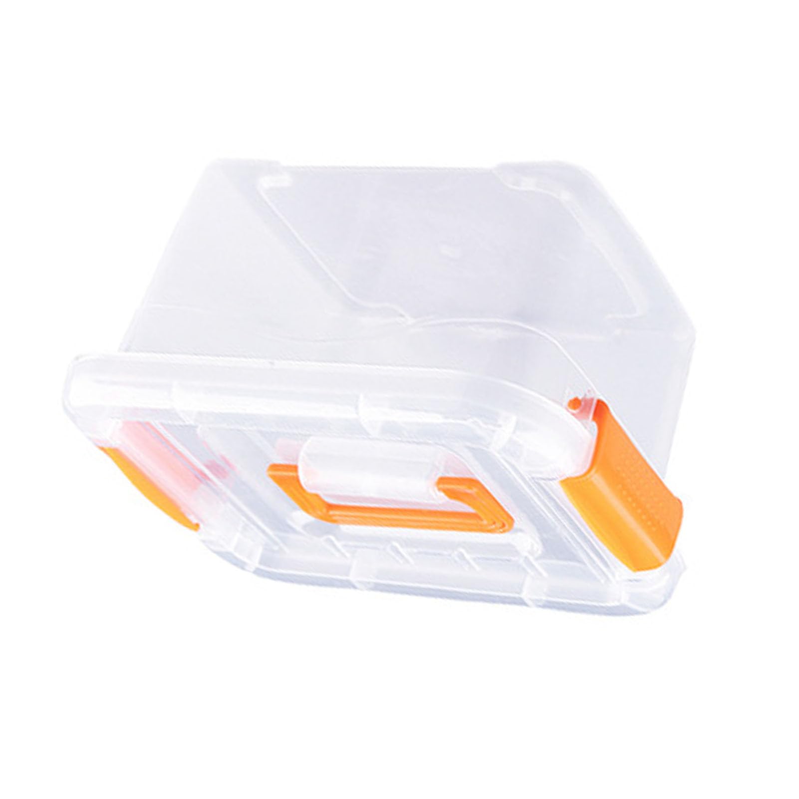 WOHPNLE Plastic Storage Bin, Storage Latch Bin Box Portable Handle Storage Bin Container Heavy Duty Clear Storage Latch Container Box for Organizing (L)