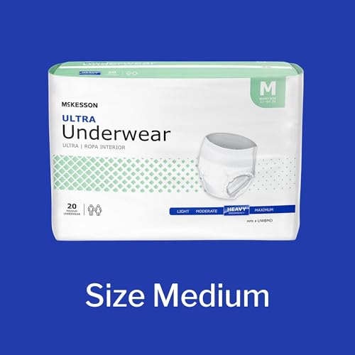 McKesson Ultra Underwear, Incontinence, Heavy Absorbency, Medium, 80 Count