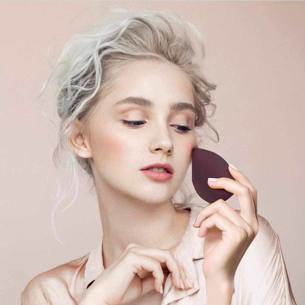 Makeup Sponge, 4pcs Makeup Sponges Blender Set, Foundation Blender Sponge with Sponge Holder, for Liquid Cream and Wet Use, Multi-Color BB Bream Beauty Sponges for Cosmetic Tools