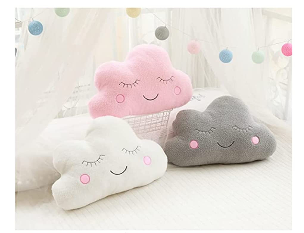 Uewidiod Star Pillow Moon Cloud Fresh Room Decoration Home Cushion Bed Pillow (Moon 20.8*11.8inch/53*30cm, White)