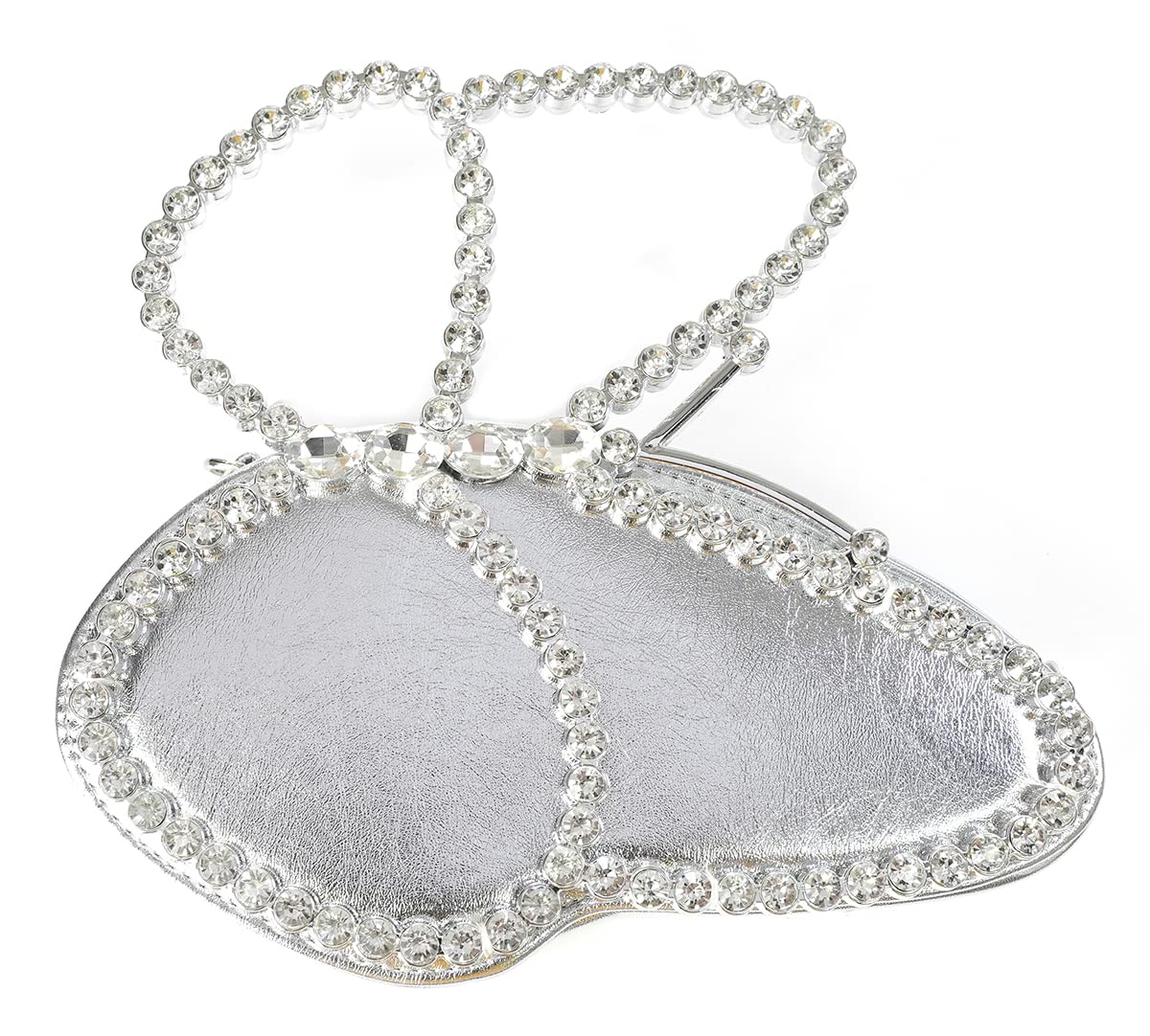 Rhinestone Evening Bag for Women Chic Butterfly Clutch Hobo Handbag Shiny Purse Sparkly Faux Diamond Top Handle Bag Mini Cute