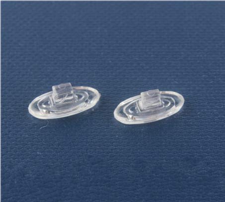 NicelyFit Clear Push-on Nose Pads for Oakley Eyeglass Frames OX5079 OX5038 OX5066 OX5088 OX3102 OX5040 OX5042 etc. (Clear - 3 Pairs)