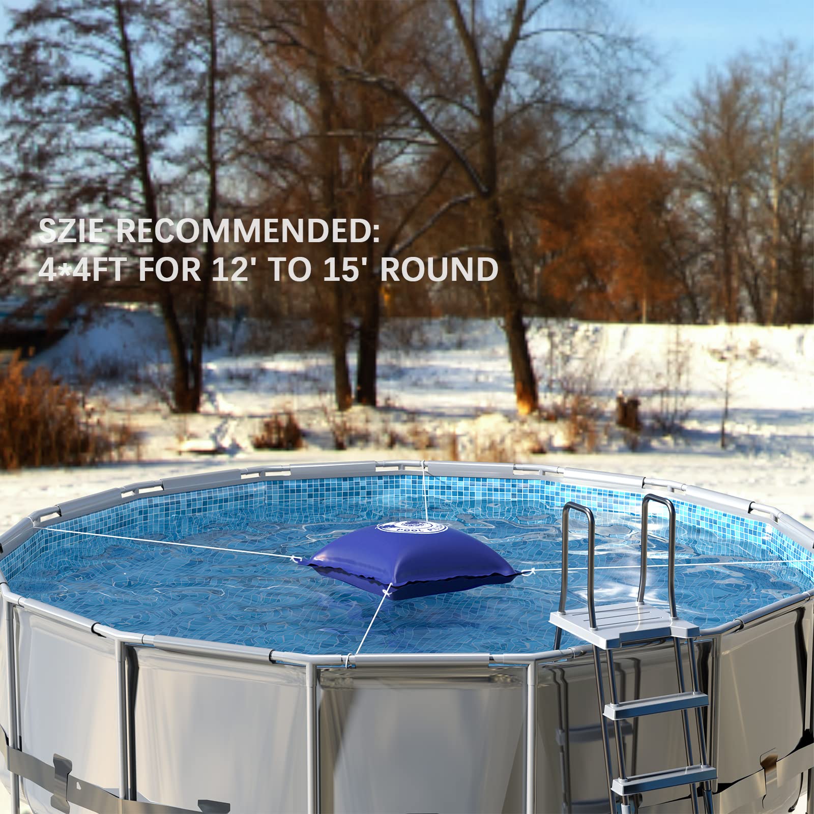 Pool Pillows for above Ground Pools,4 X 15FT Pool Cover Air Pillows Closing Winter Kit, Cold Resistant Winterizing Float Pillow for Swimming Pools