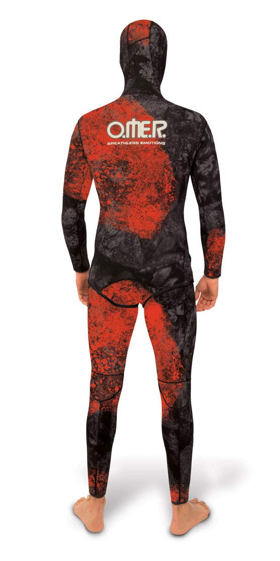 OMER Red Stone 3mm 2-Piece Men's Spearfishing Camo Wetsuit - Top Only (2XL)
