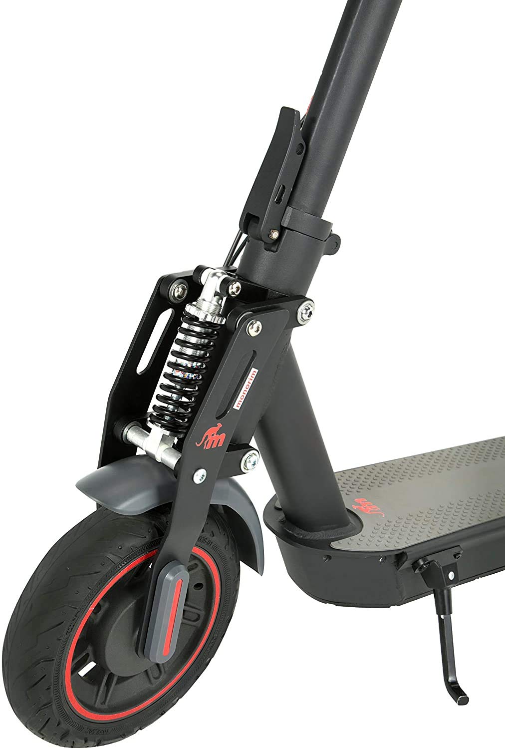 Monorim V4 Front Scooter Suspension Upgrade | Compatible w/Segway Ninebot MAX | Scooter Parts for Safer, Smoother, More Comfortable Ride - Raw Open Coil