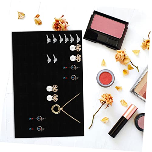 NOLITOY 2pcs Box Jewelry Sponge Pad Earrings Showcase Tray Necklace Foam Insert Ring Holder Black Ring Insert Rings Insert Mat Ring Display Pad Black Earring Sponge Liner Mosaic Ring Frame