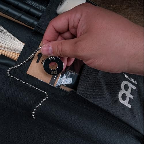 Meinl Percussion Drum Stick Bag with Extra Outside Pocket and Floor Tom Hooks β for Mallets, Brushes and Accessories, Black, Standard (MSB-1)