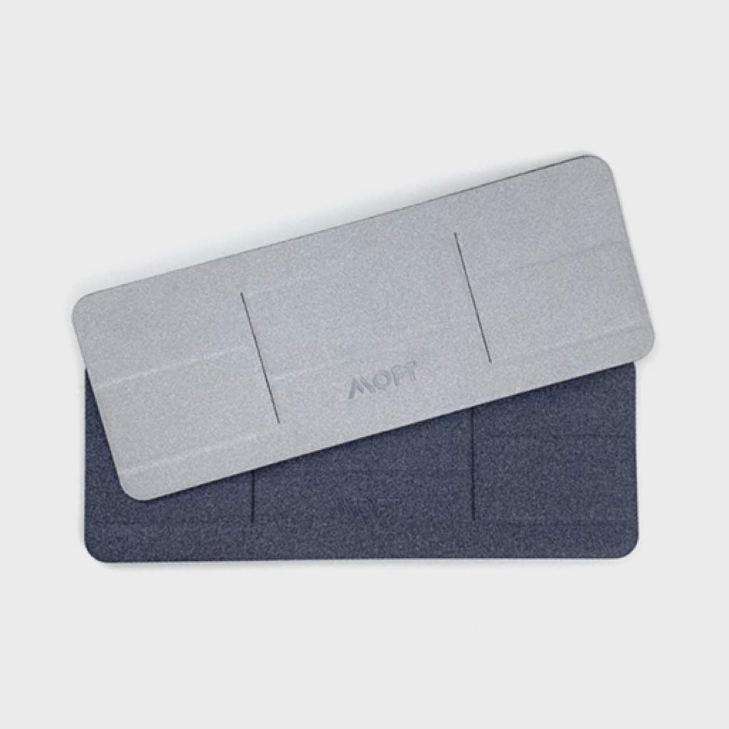 MOFT Compact Adhesive Laptop Stand 2” Elevation for Typing Ergonomics, Fits Laptops Without Bottom Vents, Repositionable Residue-Free Computer Desk Stand,Grey