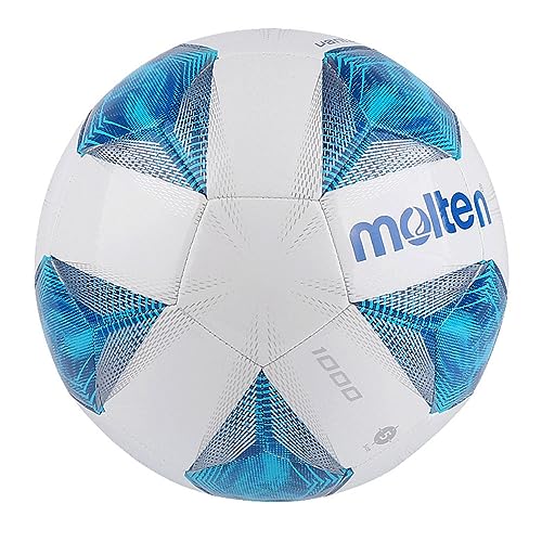Molten Soccer F5A1000，TPU Soft Leather Training Ball Soft Leather Football Size 5# (Blue)