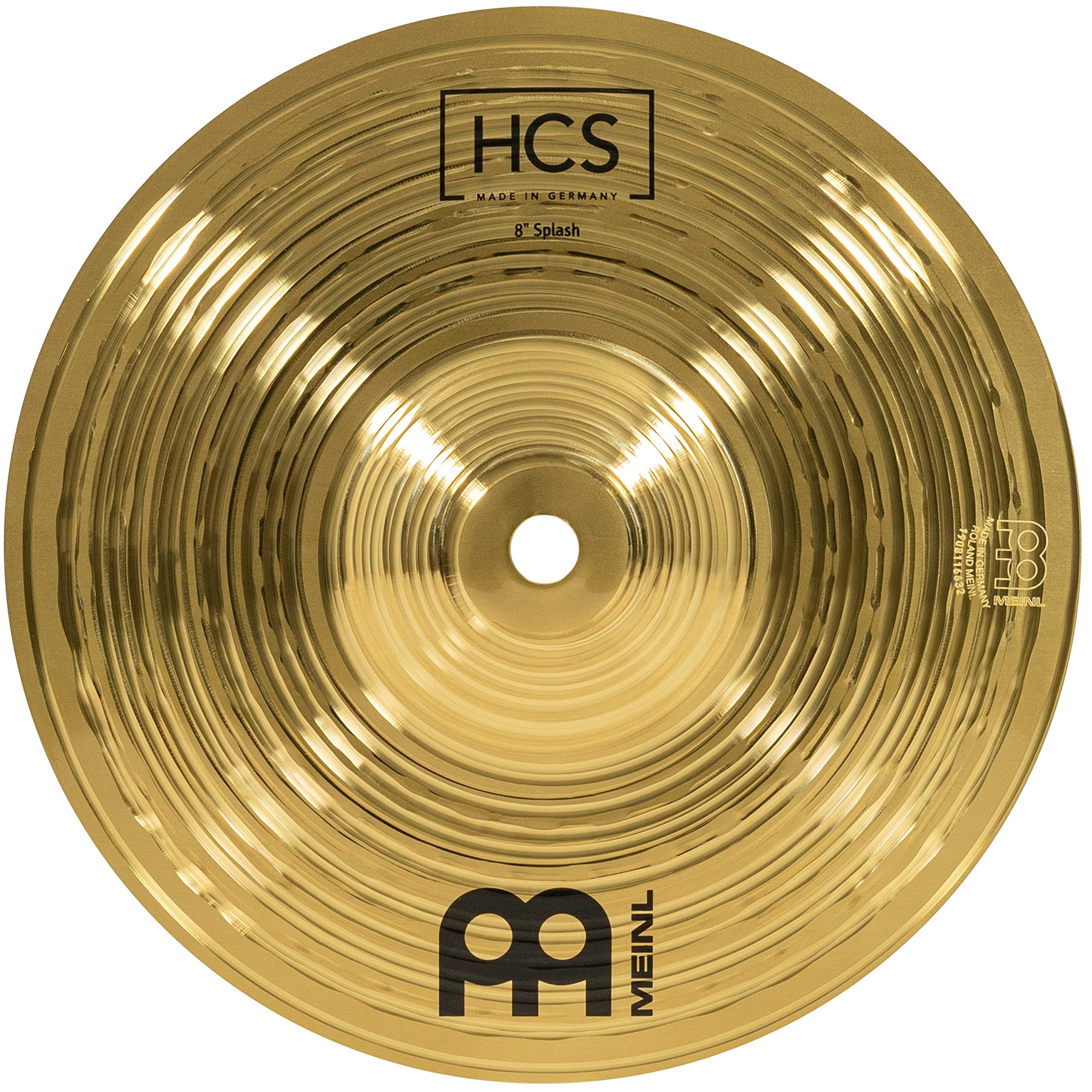 Meinl Percussion HCS 8" Splash Cymbal for Drum Set â Made in Germany â Traditional Medium, 2-Year Warranty, MS63 Brass Alloy, (HCS8S)