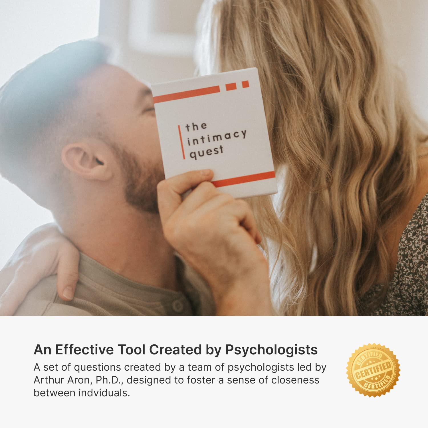 The Intimacy Quest Relationship Building Card Deck for Couples - Question Cards for Adults, Intimacy, Conversation, Reconnect, Build Trust, Ignite Romance - Developed by Psychologists