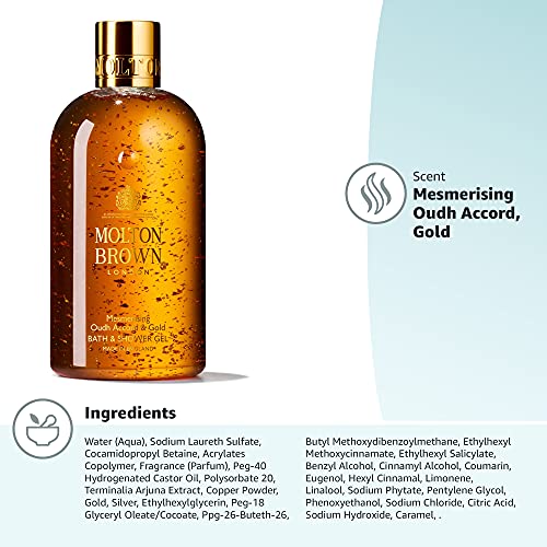 Molton Brown Mesmerising Oudh Accord & Gold Bath & Shower Gel, 10 Fl Oz (Pack of 1)