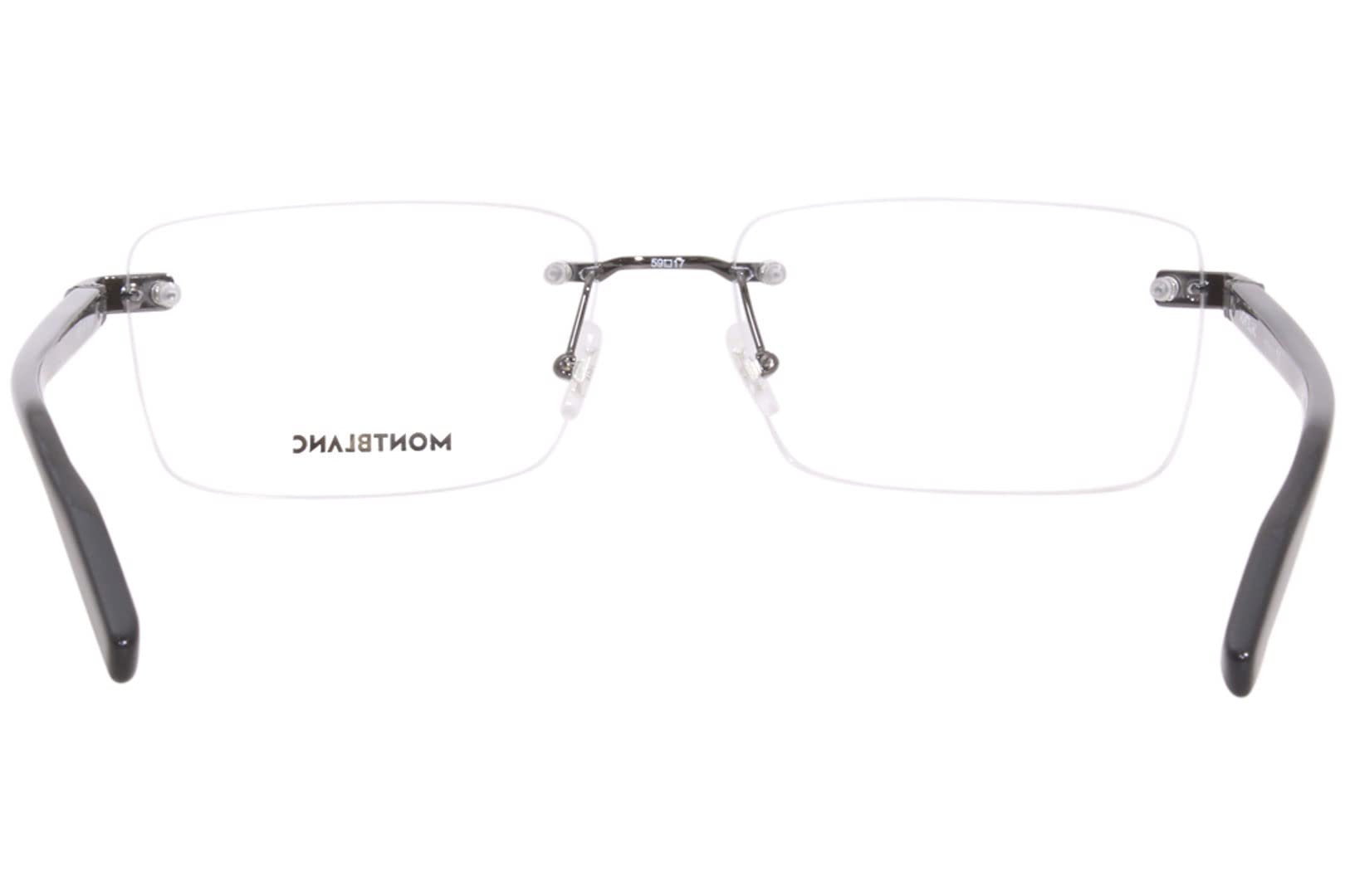 Montblanc Rimless Eyeglasses MB0055O 005 Dark Ruthenium/Black 59mm 0055