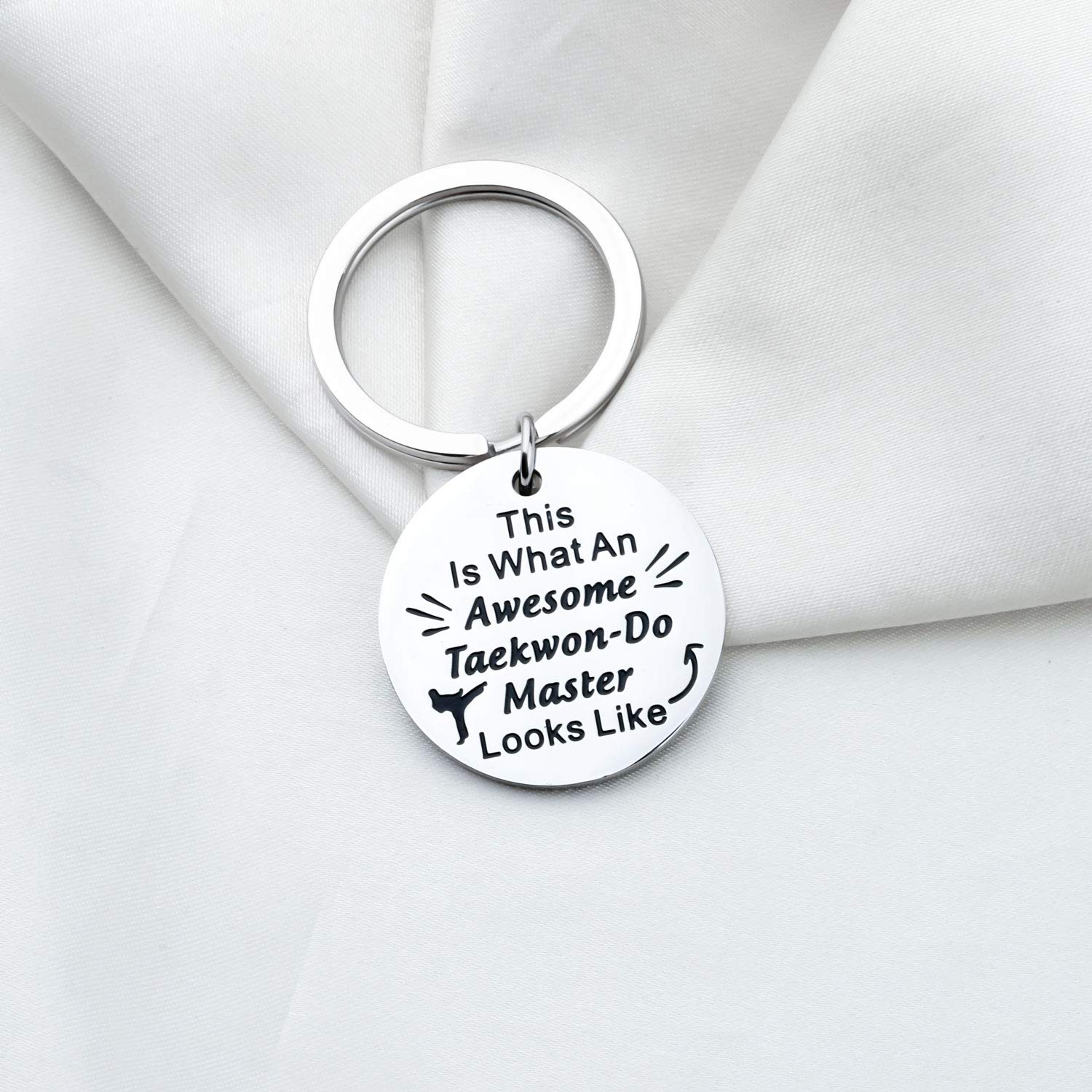 PENQI Martial Arts Jewelry Taekwondo Gift Taekwondo Lover Gift This is What an Awesome Taekwon-Do Master Looks Like Keychain Taekwondo Coach Student Gift (K-Taekwon-Do)