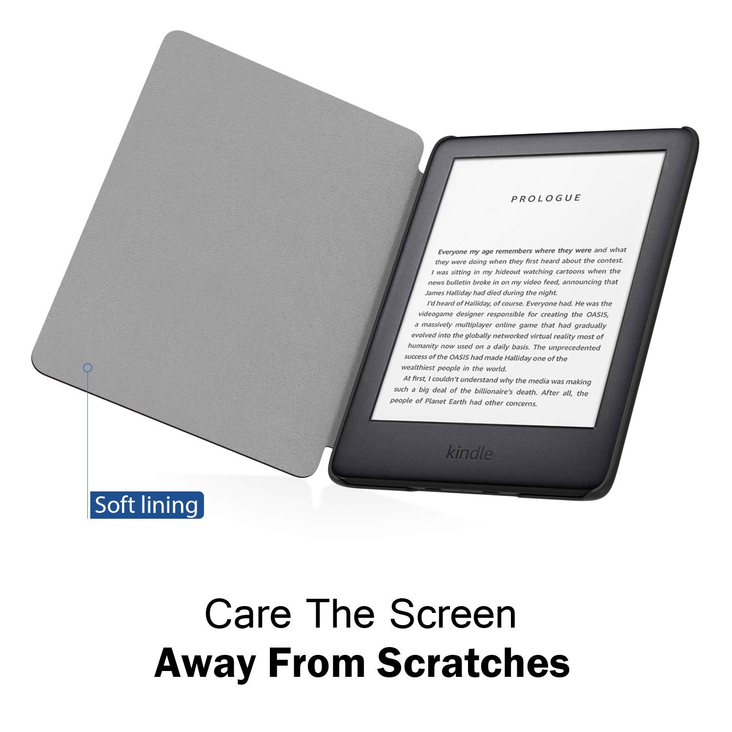 MoKo Case Fits 6" Kindle (10th Generation, 2019 Release), Lightweight Premium Shell Cover with Auto/Sleep, Will Not Fit Kindle Paperwhite 10th Generation 2018 - Almond Blossom