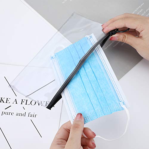 Nuanchu 12 Pieces Face Cover Organizer Case Zipper Face Cover Storage Bag Envelope File Bag Containers for Storing Face Cover Pollution Prevention