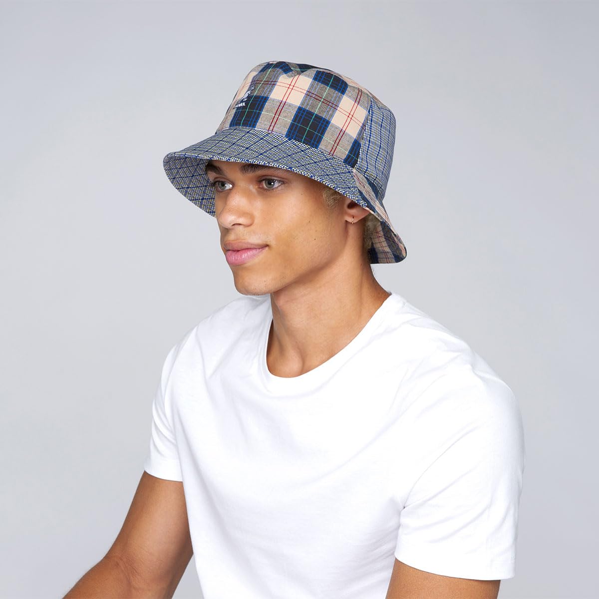 Plaid Mash-Up Bucket - Mykonos Blue/XL