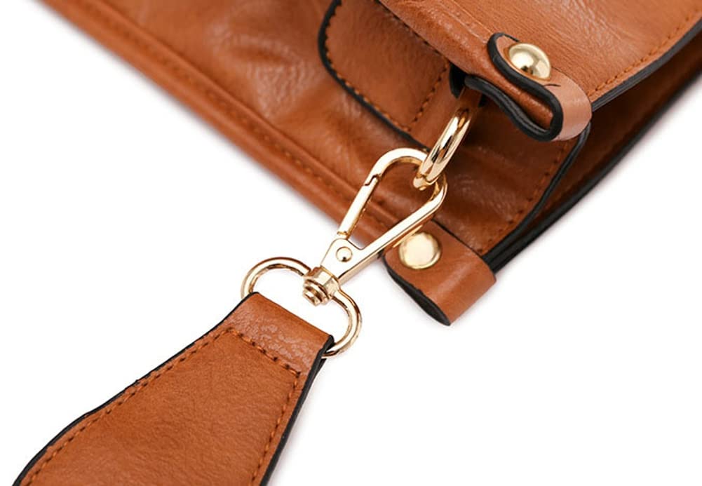Women Crossbody Shoulder Bags Vegan Leather Hobo Bag Purse Bucket Bag with Leopard Guitar Strap
