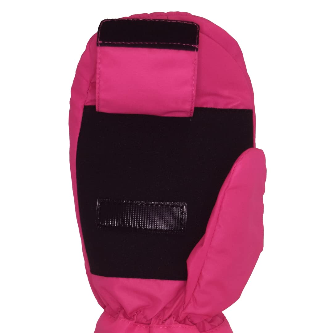 Surprizeshop Winter Golf Mitts Pair | Left & Right Hand | Universal Golf Trolley Hold Strap | Wind & Waterproof | One Size Fits All with Adjustable Toggle | Soft Warm Fleece Lining (Pink)