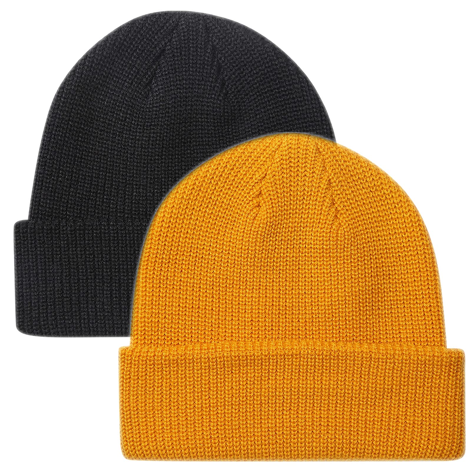 MaxNova Slouchy Beanie Hats Winter Knitted Caps Soft Warm Ski Hat (Brown)