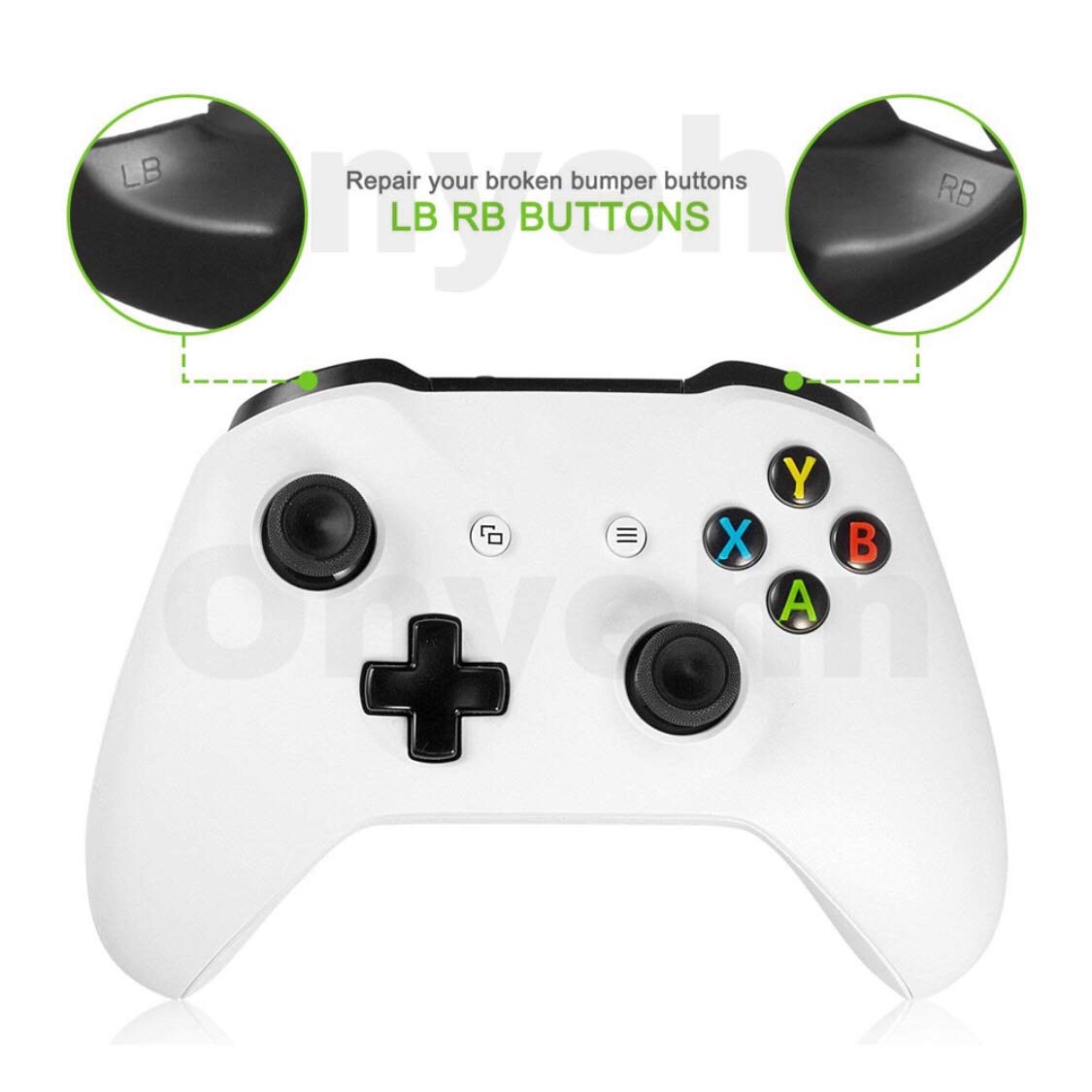 Onyehn 10pcs LB RB Bumpers Triggers Buttons Repair Replacement (with 2 Screwdriver and Pry Tool)for Xbox One Elite Controller,also for Xbox One Controller with 3.5mm Jack