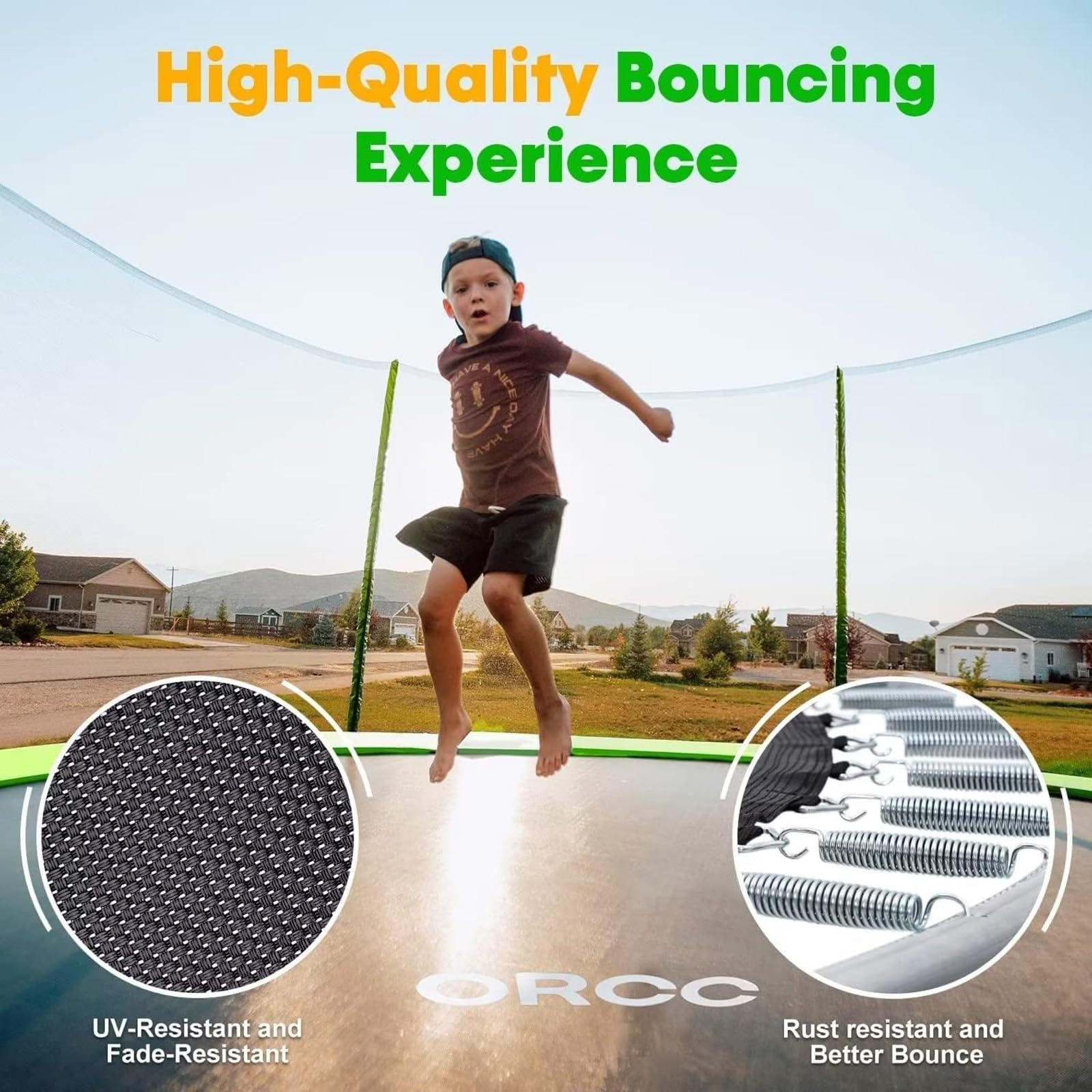 ORCC 15ft Green Trampoline