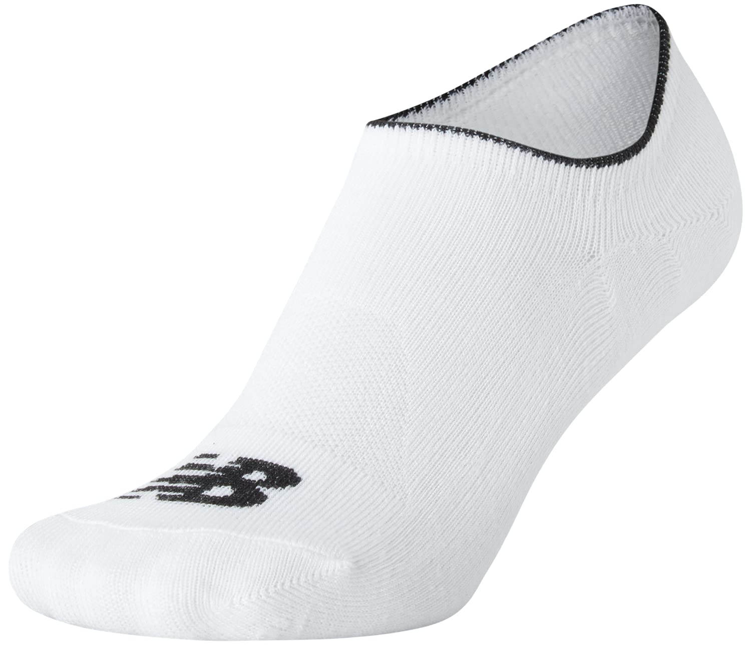 New Balance Women's Invisible No Show Non-Slip Liner Socks (6 Pack), Size 4-10, Solid White