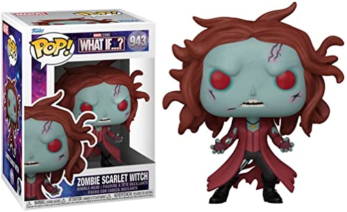POP Marvel: What If? - Zombie Scarlet Witch Funko Pop! Vinyl Figure (Bundled with Compatible Pop Box Protector Case), Multicolored, 3.75 inches