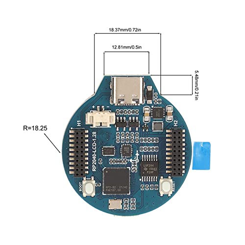 Yoidesu RP2040 Microcontroller Board for Raspberry Pi, RP2040 MCU Board with 1.28 Inch LCD, Dual Core ARM Cortex M0+ Processor, Flexible Clock Running Up to 133 MHz
