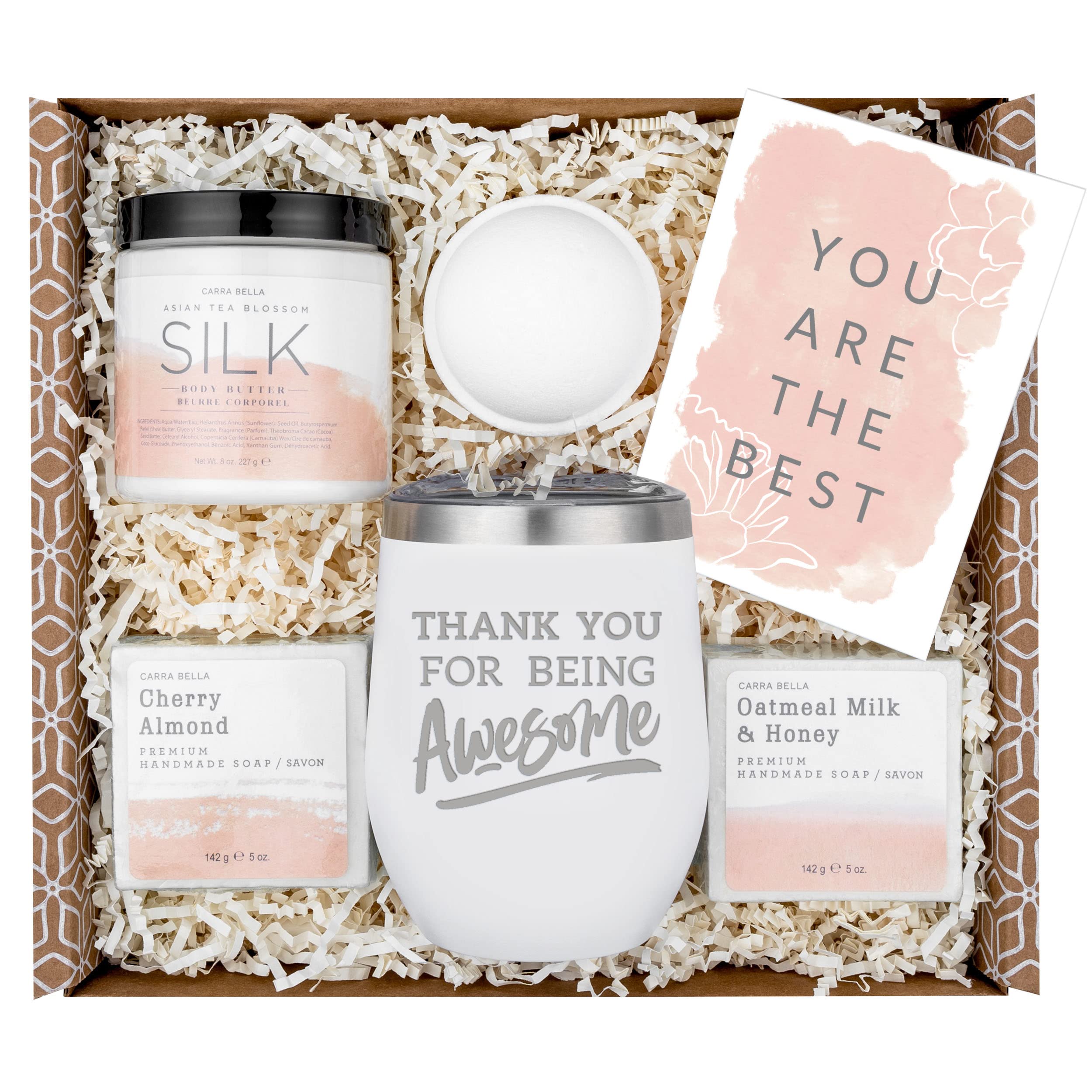 Thank You Gifts for Women - Thank You Gifts Basket for Employees - You Are Awesome Spa Appreciation Gift Box for Women with Tumbler - You Got This Appreciation Gifts for Friends Coworker Boss Teacher