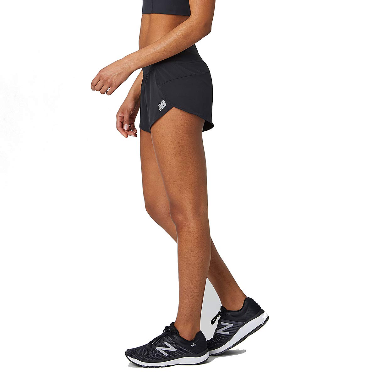 New Balance Women's Impact Run 3 Inch Short, Black, X-Small