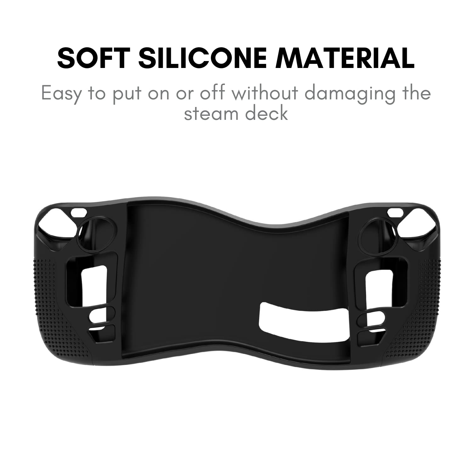 Silicone Skin for Steam Deck Gaming Console PC Protective Kits SteamDeck, Anti Slip Rubber Soft Cover, Shock Absorption