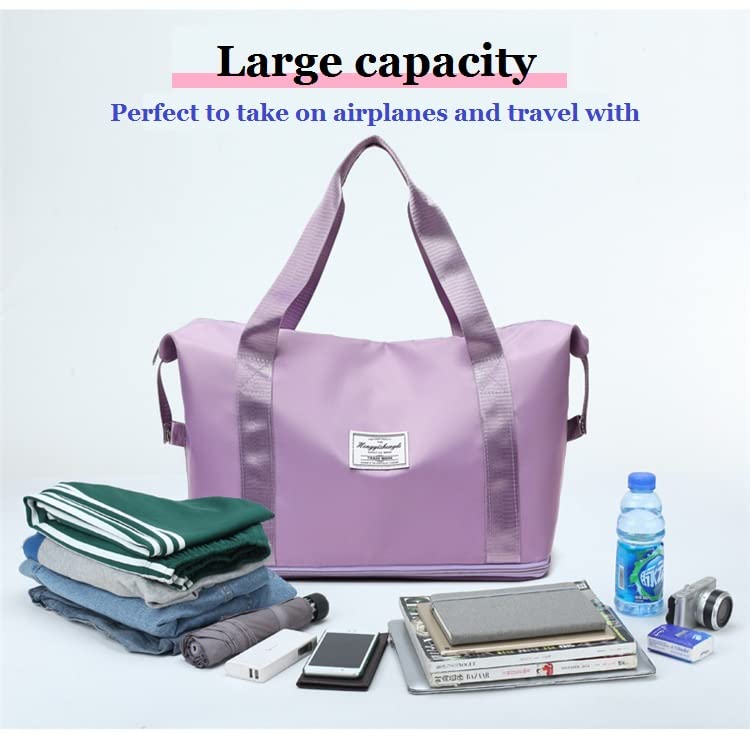 Matata Travel Duffel Bag, Large Size,Sports Tote Gym Bag, Shoulder Weekender Overnight Bag (Black)