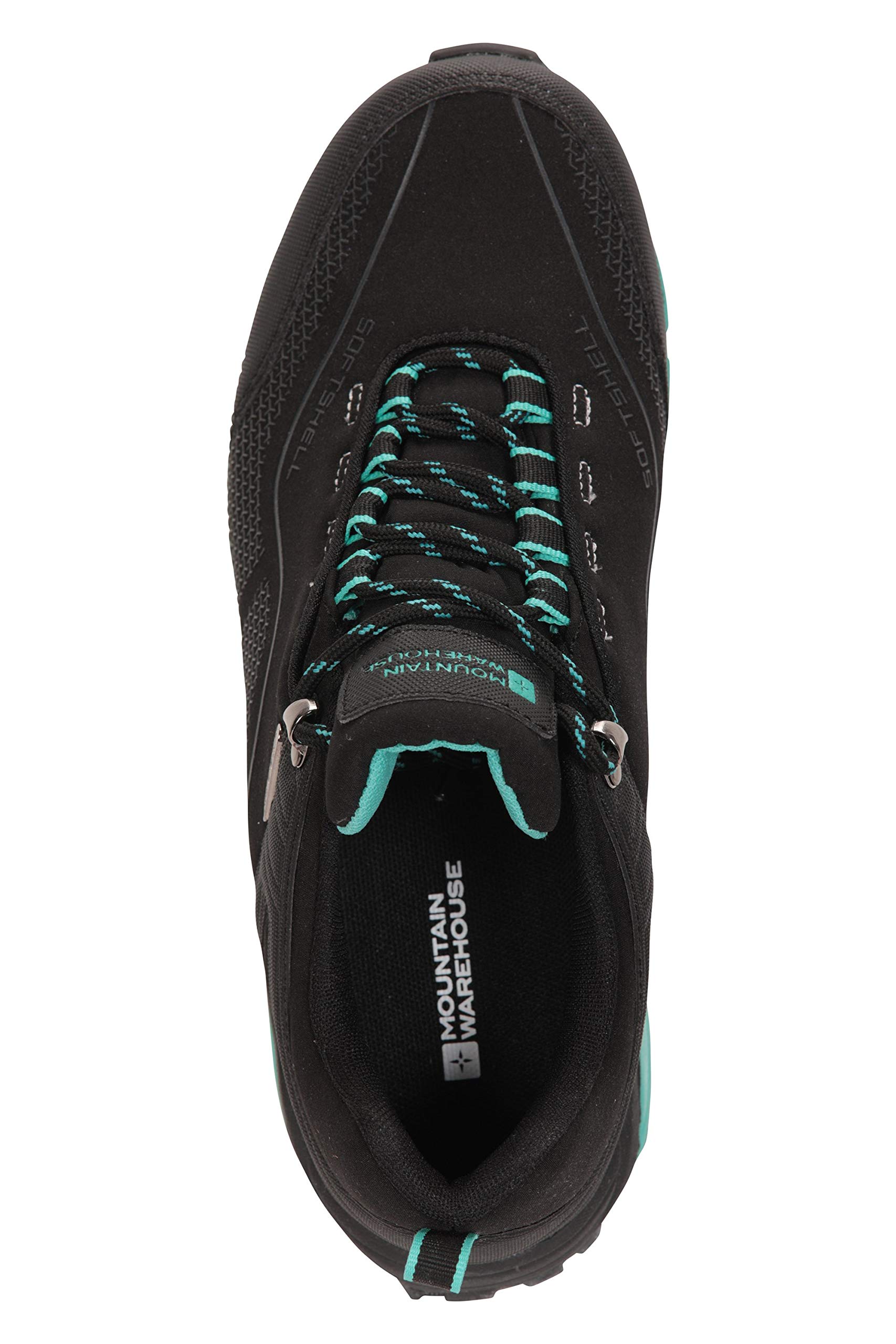 Mountain Warehouse Collie Womens Waterproof Hiking Shoes Walking Sneakers Black Womens Shoe Size 7 US