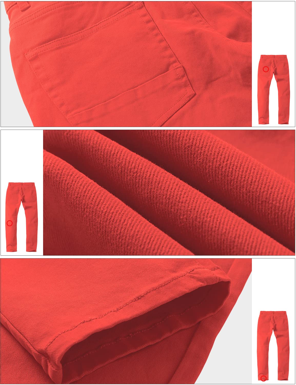 Match Men's Casual Straight Pants#8140 (XL/34,8140 Orange)